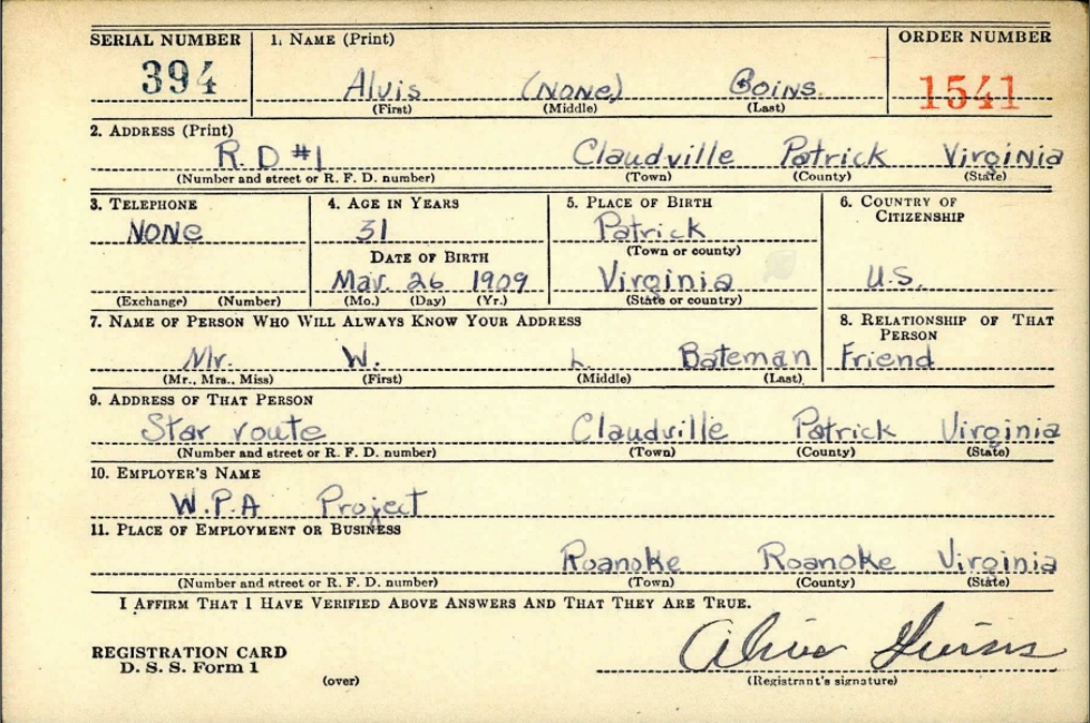 Alvis Goins – Ryan's Roots